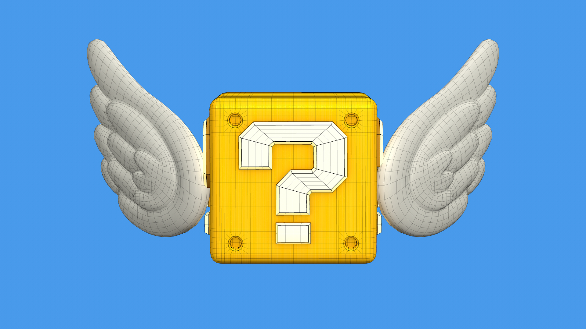 Flying Question Block Super Mario 3D Model - TurboSquid 2055696