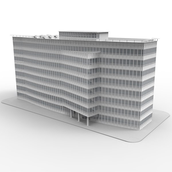 3D FBX building modern office