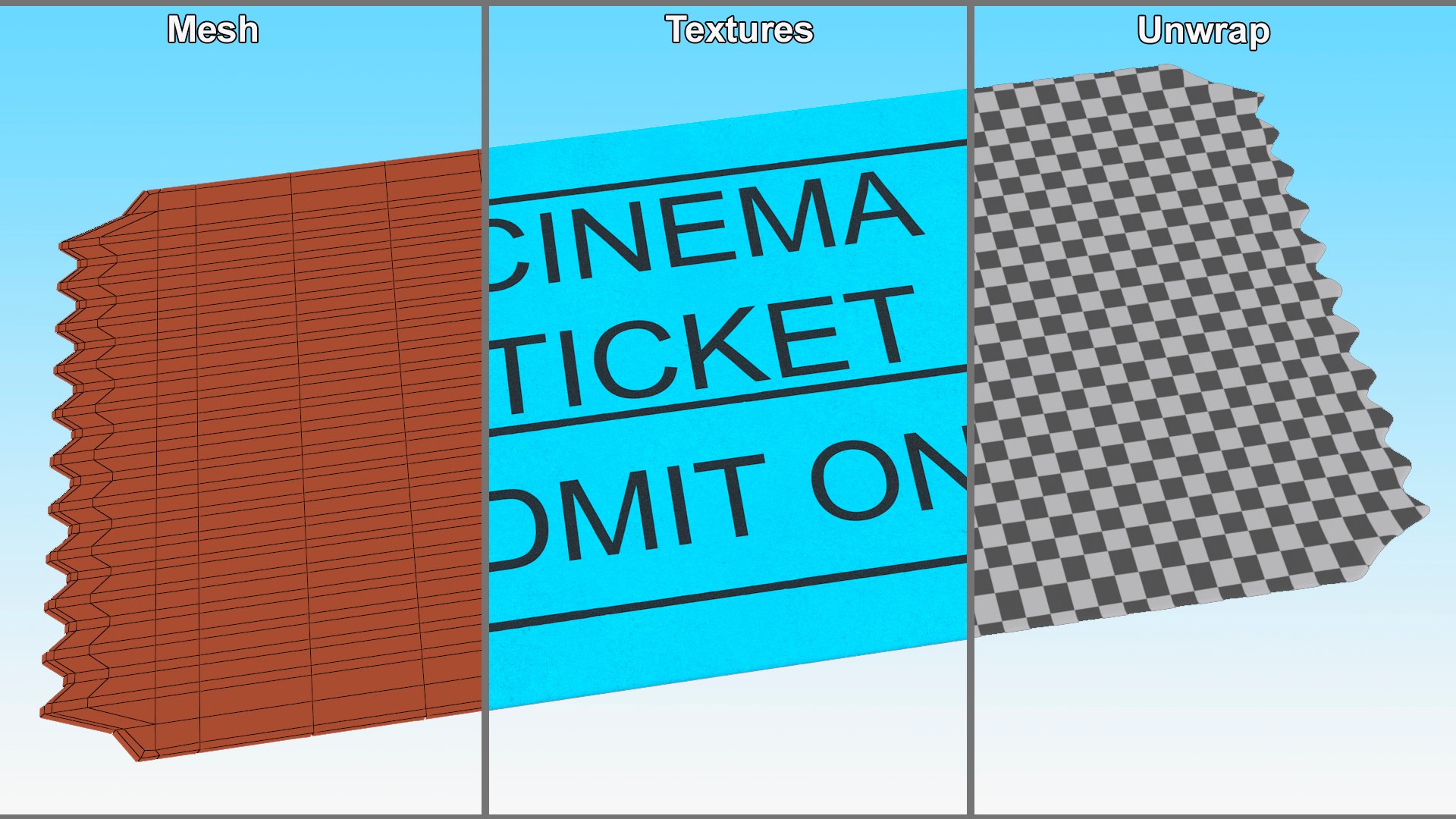 Event Admission Ticket 3D Model - TurboSquid 2222819