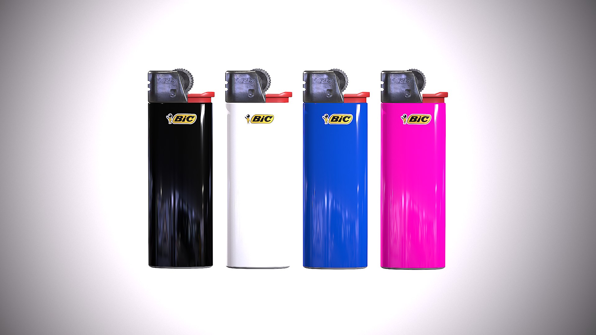 3D Disposable lighter BIC universal tool game-ready Lighters PBR ...