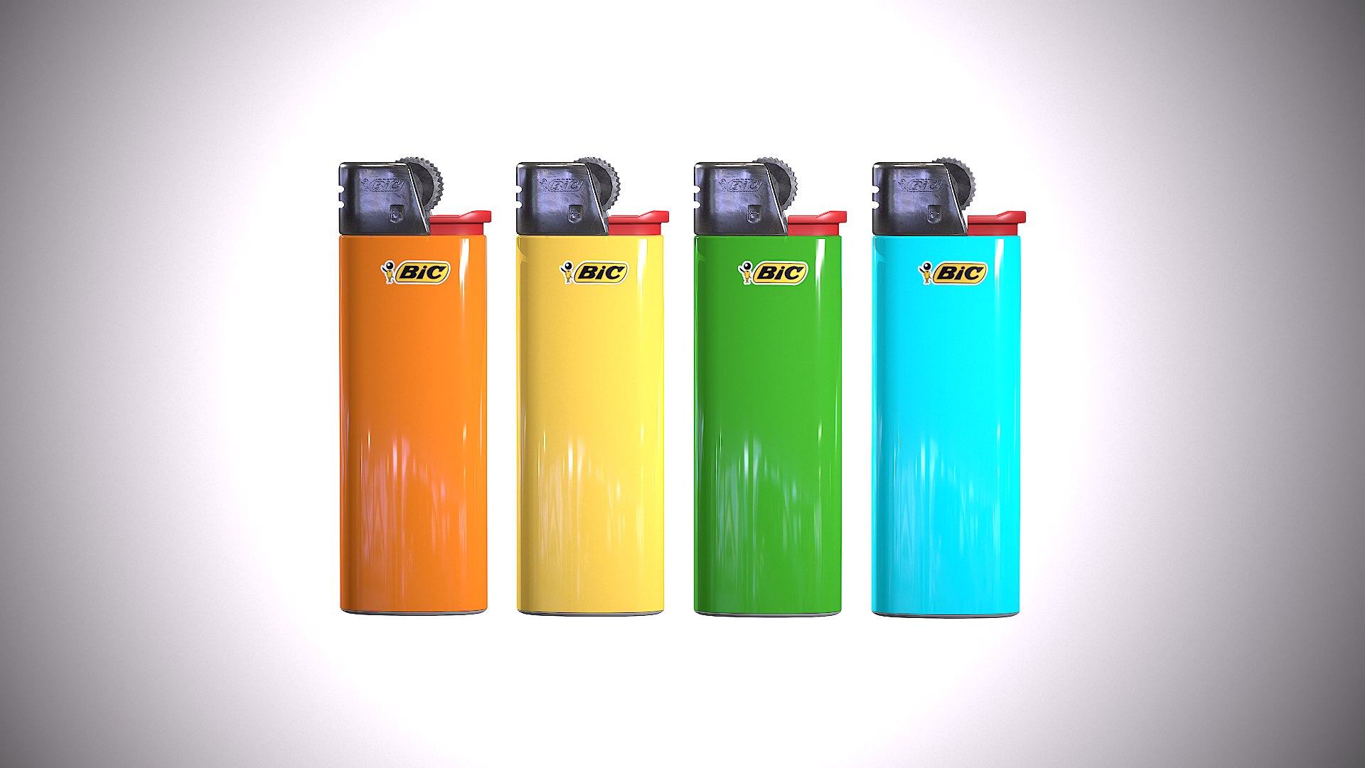 3D Disposable lighter BIC universal tool game-ready Lighters PBR ...