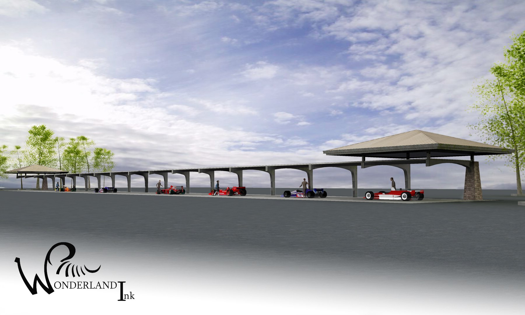 architectural building 14 track 3d model