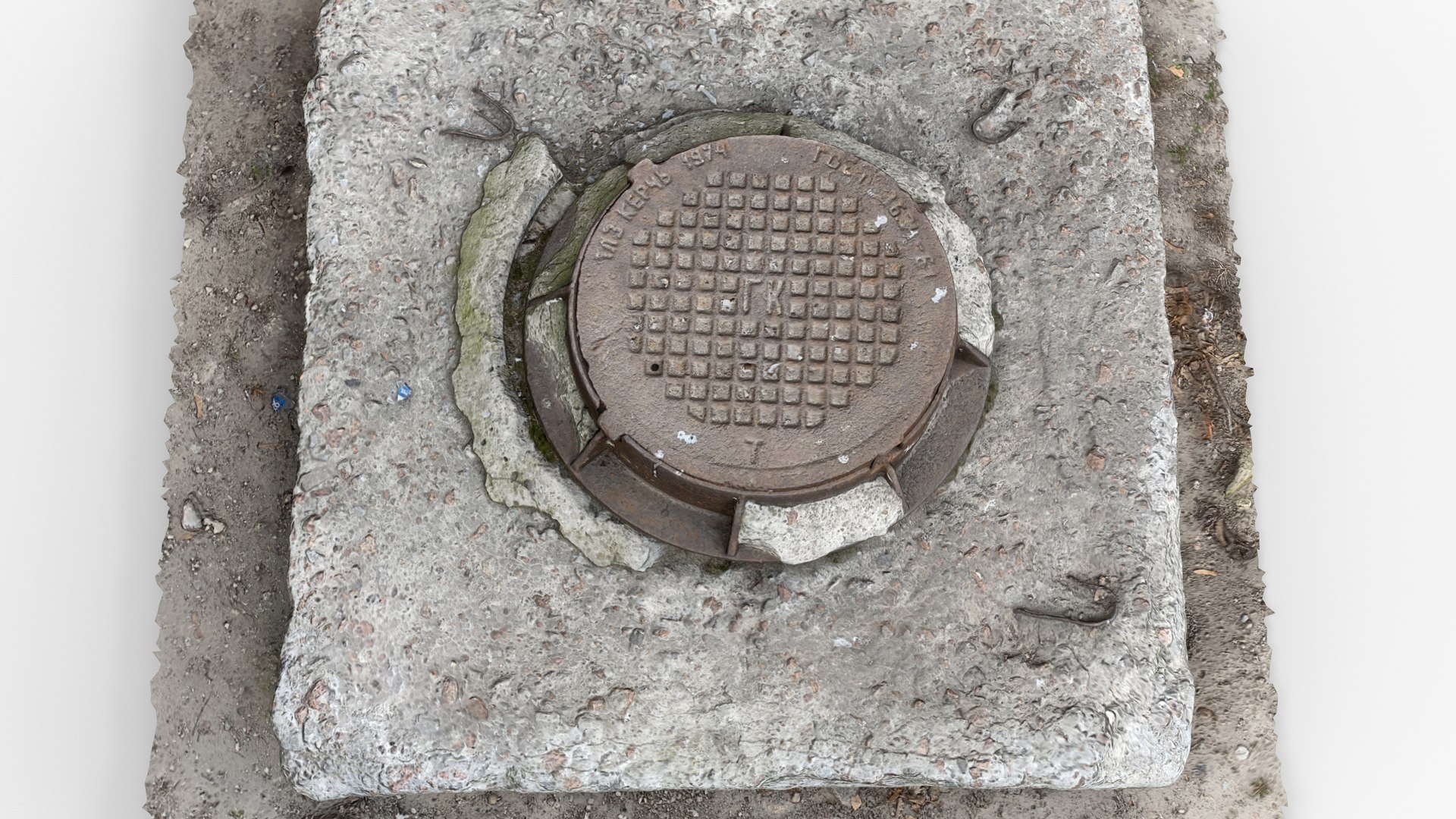 Photorealistic 3D Scan Of Manhole Hatch Cover Sewer Manhole 3D Model ...