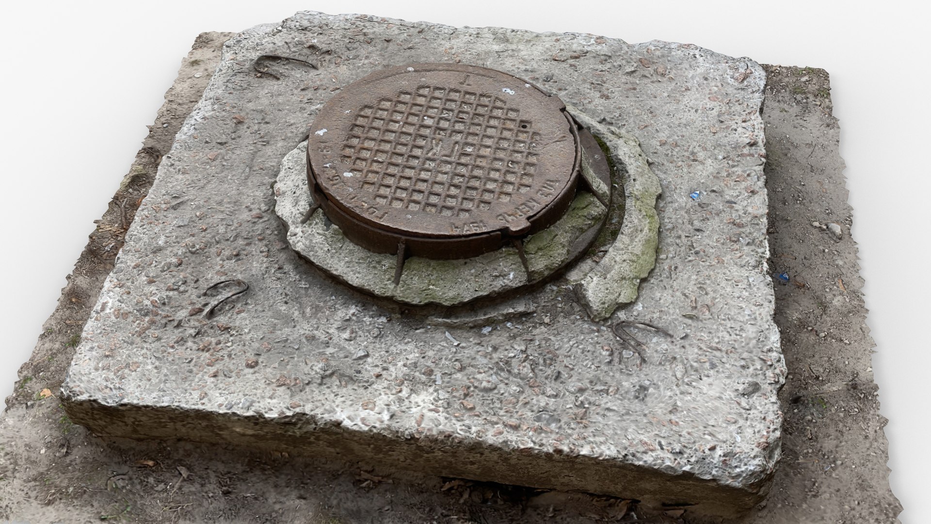 Photorealistic 3D Scan Of Manhole Hatch Cover Sewer Manhole 3D Model ...