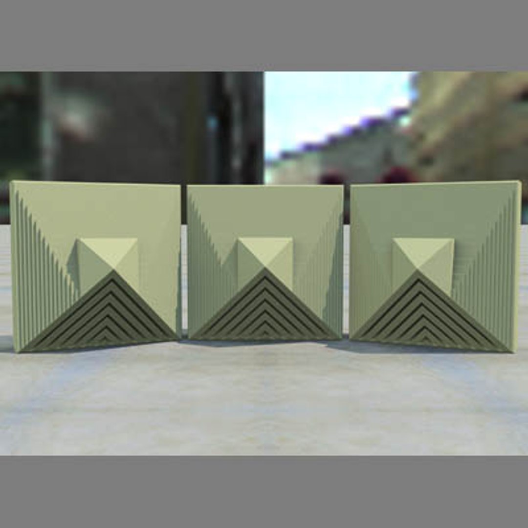 Geometric Block Tile 3d Model