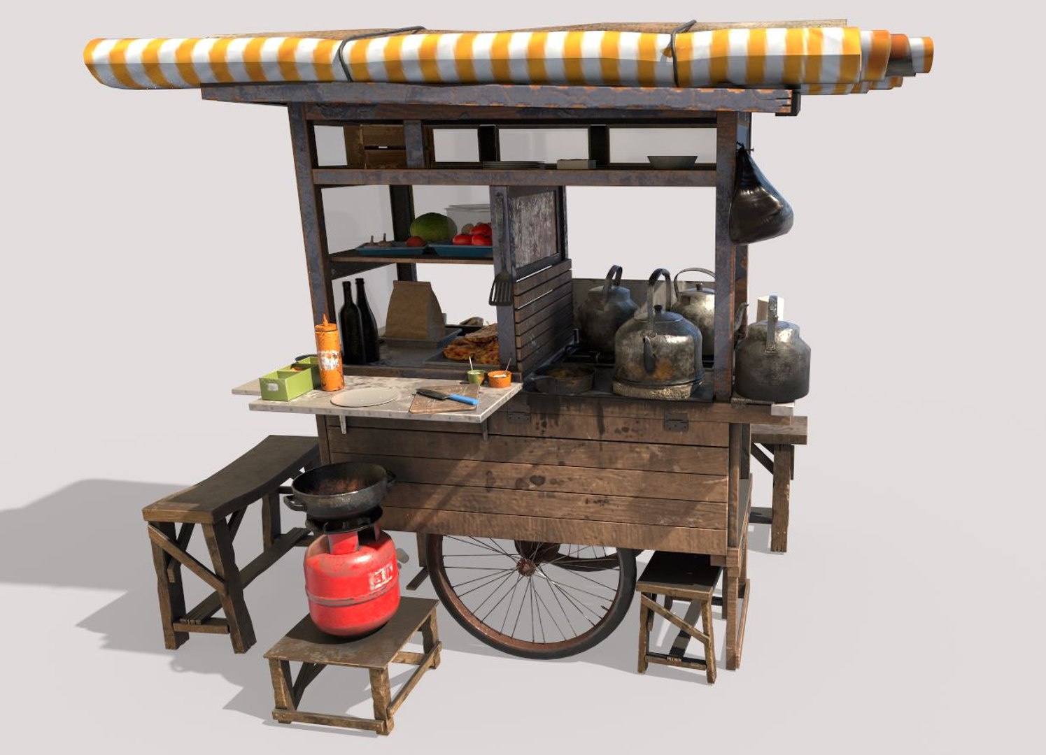 Street Food Cart Model - TurboSquid 1817310