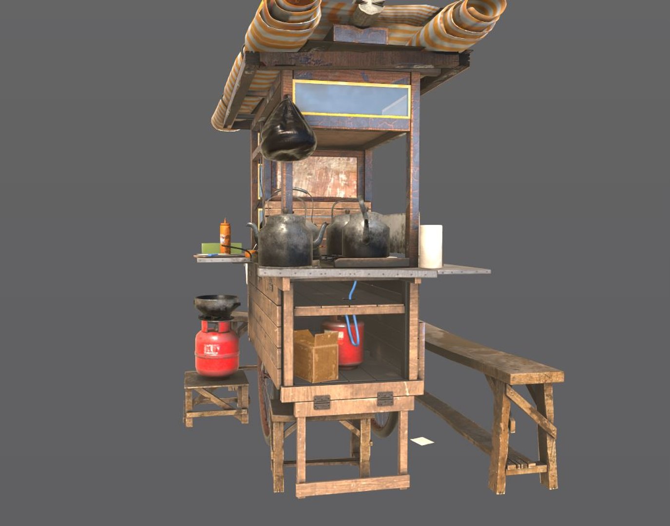 Street Food Cart Model - TurboSquid 1817310
