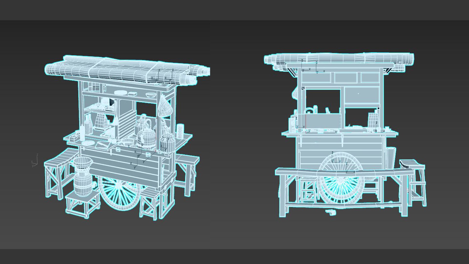 Street Food Cart model - TurboSquid 1817310