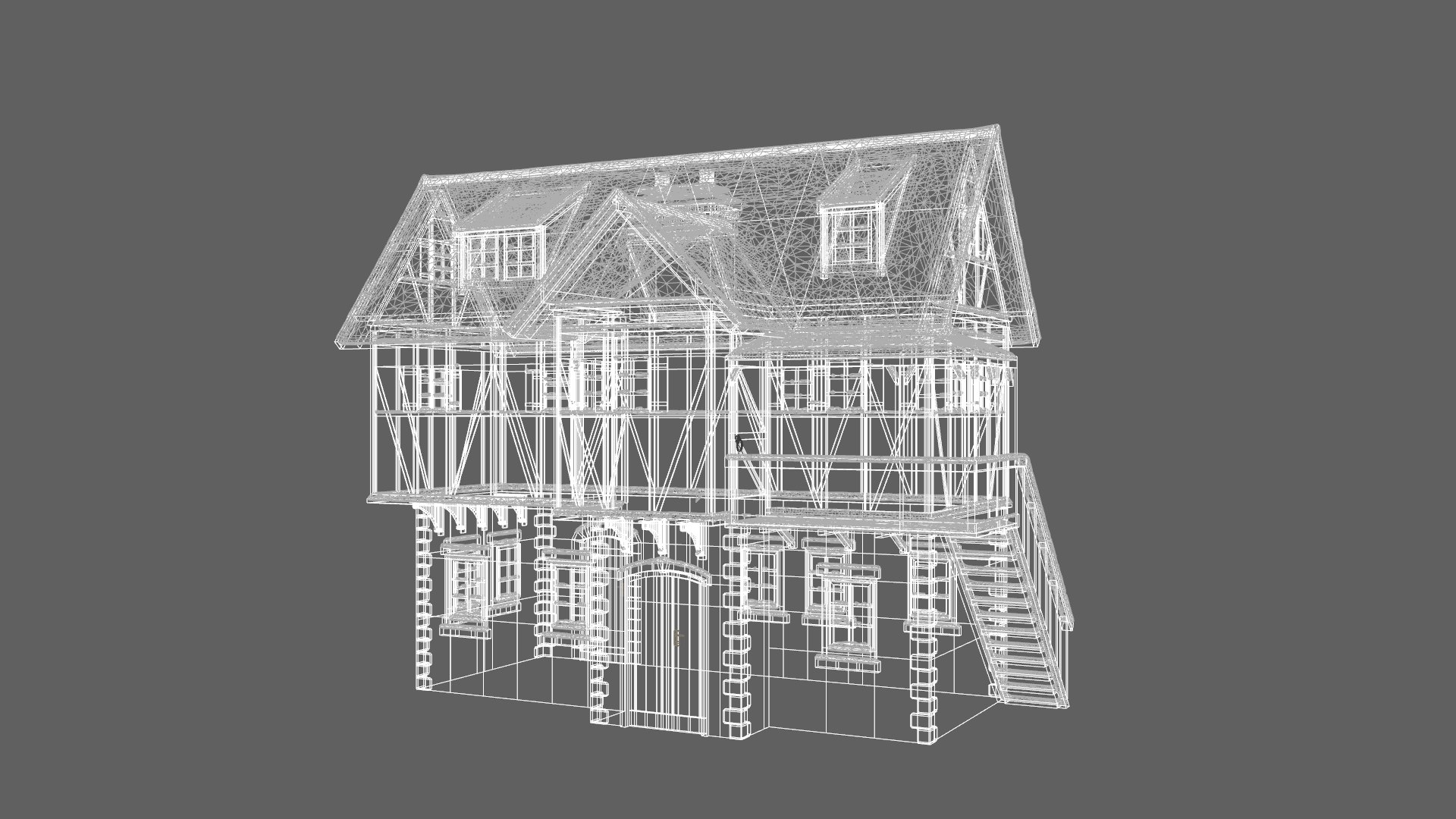 Timber Winter House 3D Model - TurboSquid 2323281