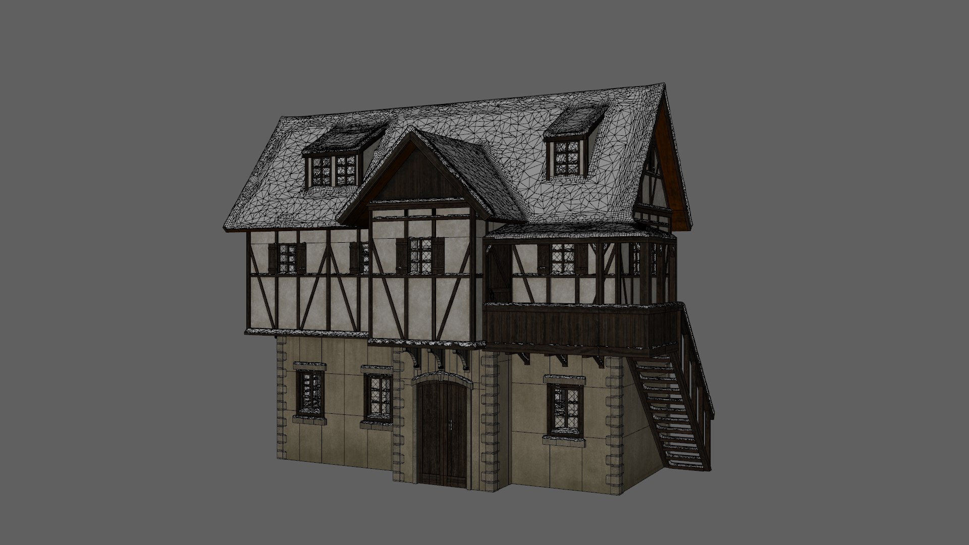 Timber Winter House 3D Model - TurboSquid 2323281