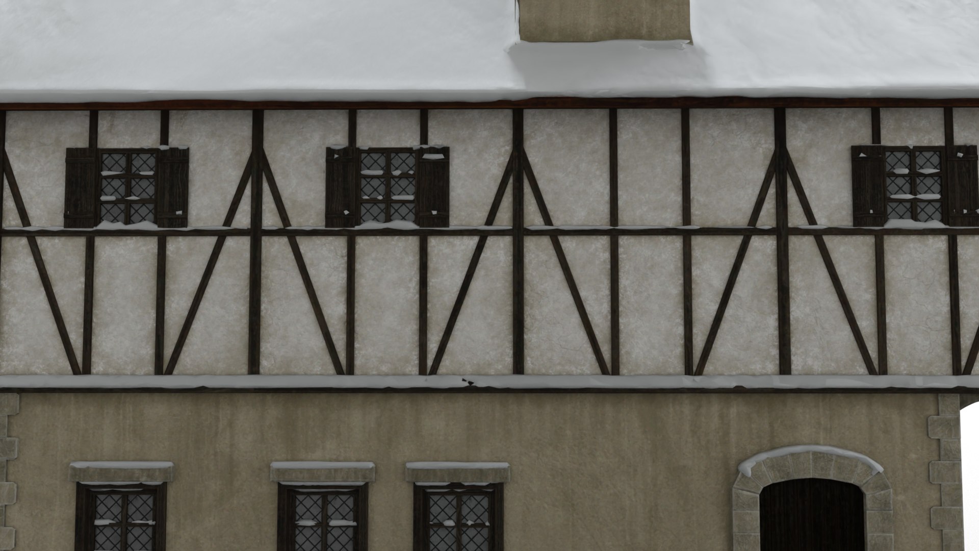 Timber Winter House 3D Model - TurboSquid 2323281