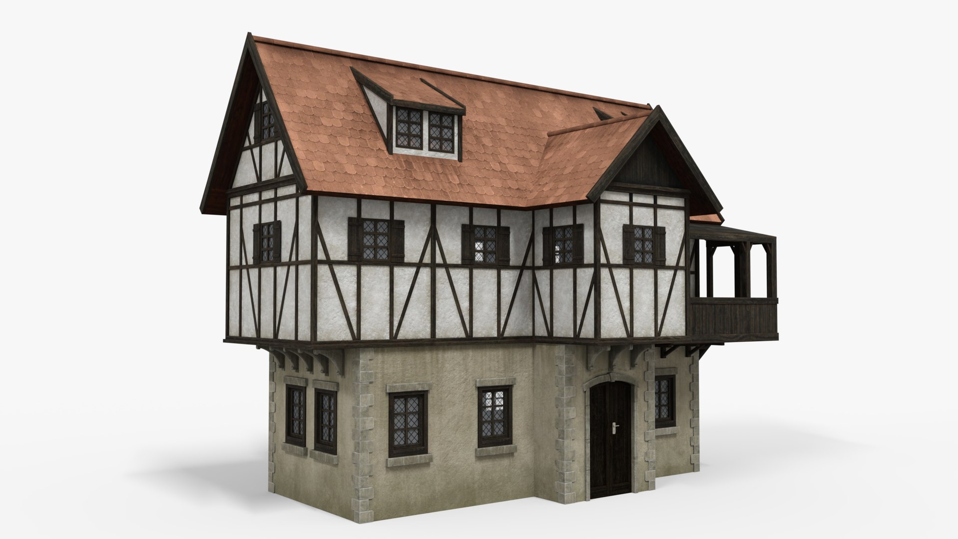 Timber Winter House 3D Model - TurboSquid 2323281