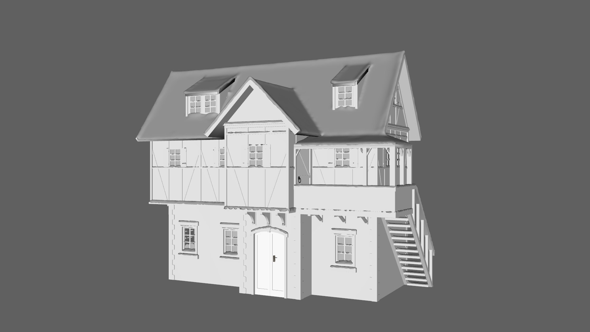 Timber Winter House 3D Model - TurboSquid 2323281