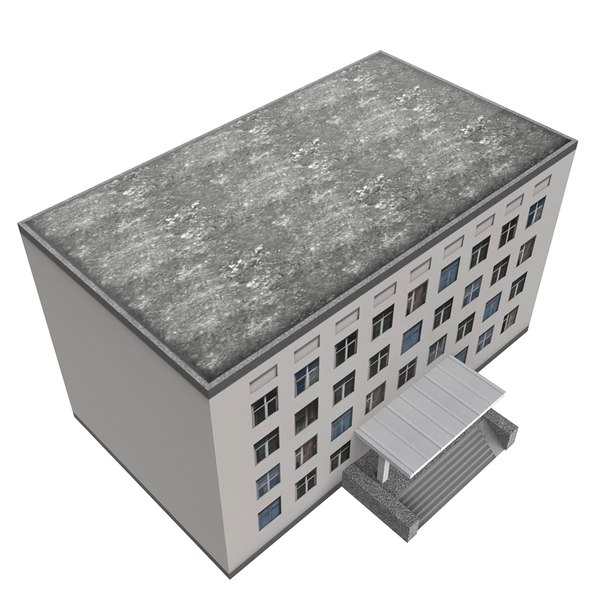 Block flats 3D model - TurboSquid 1542006