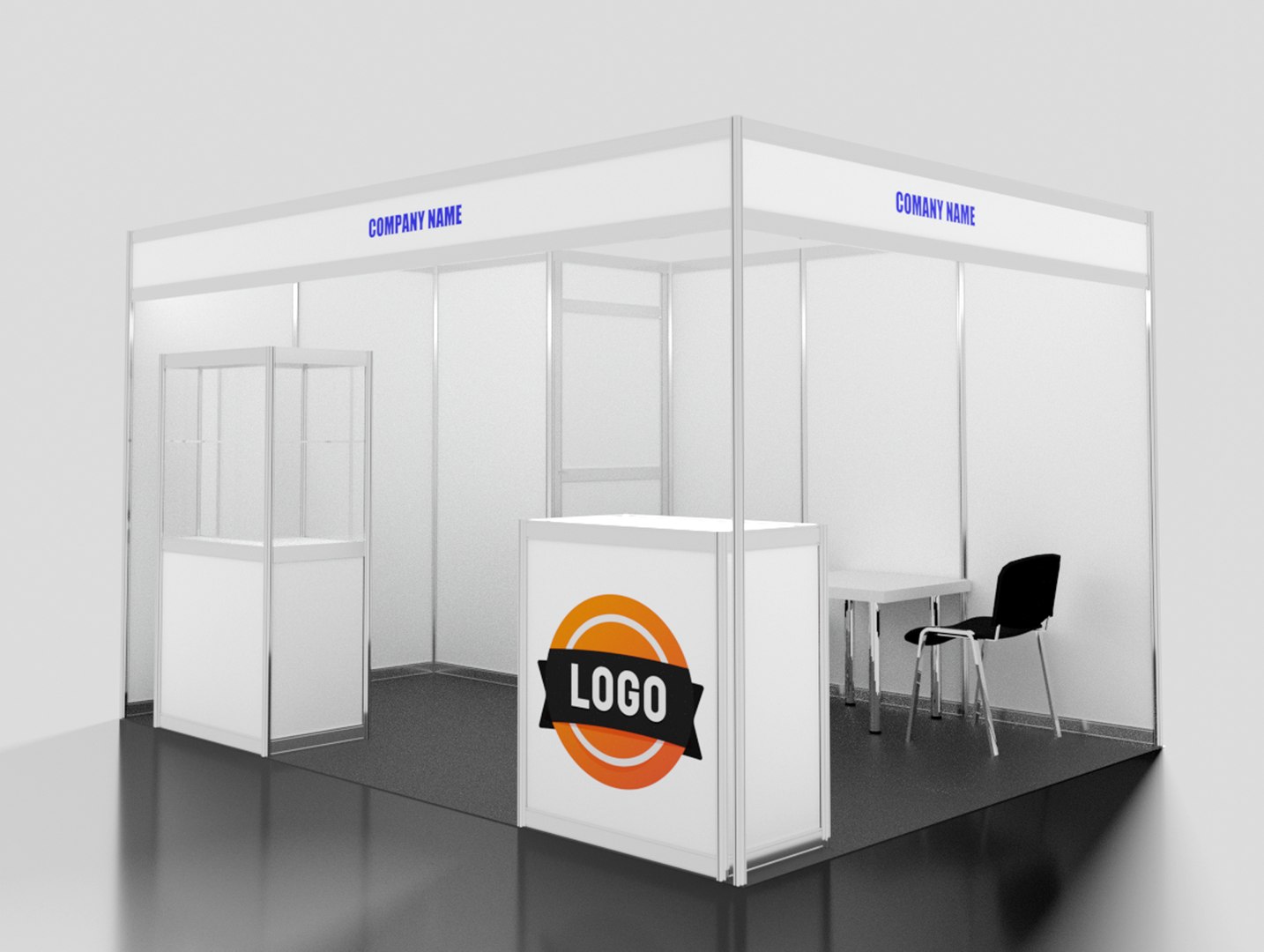 3D Model Octanorm SHELL Stand 12sqm - TurboSquid 1740518