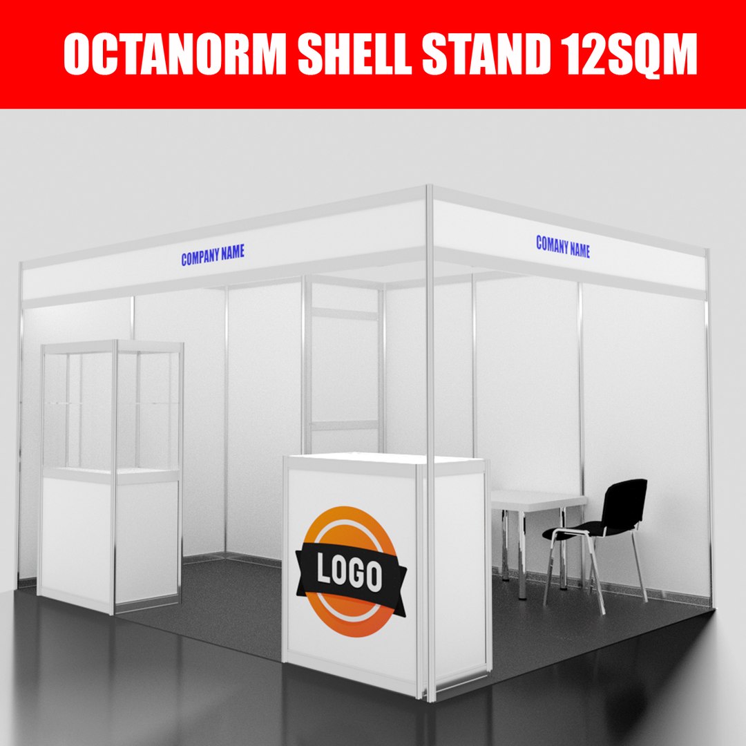 3D Model Octanorm SHELL Stand 12sqm - TurboSquid 1740518