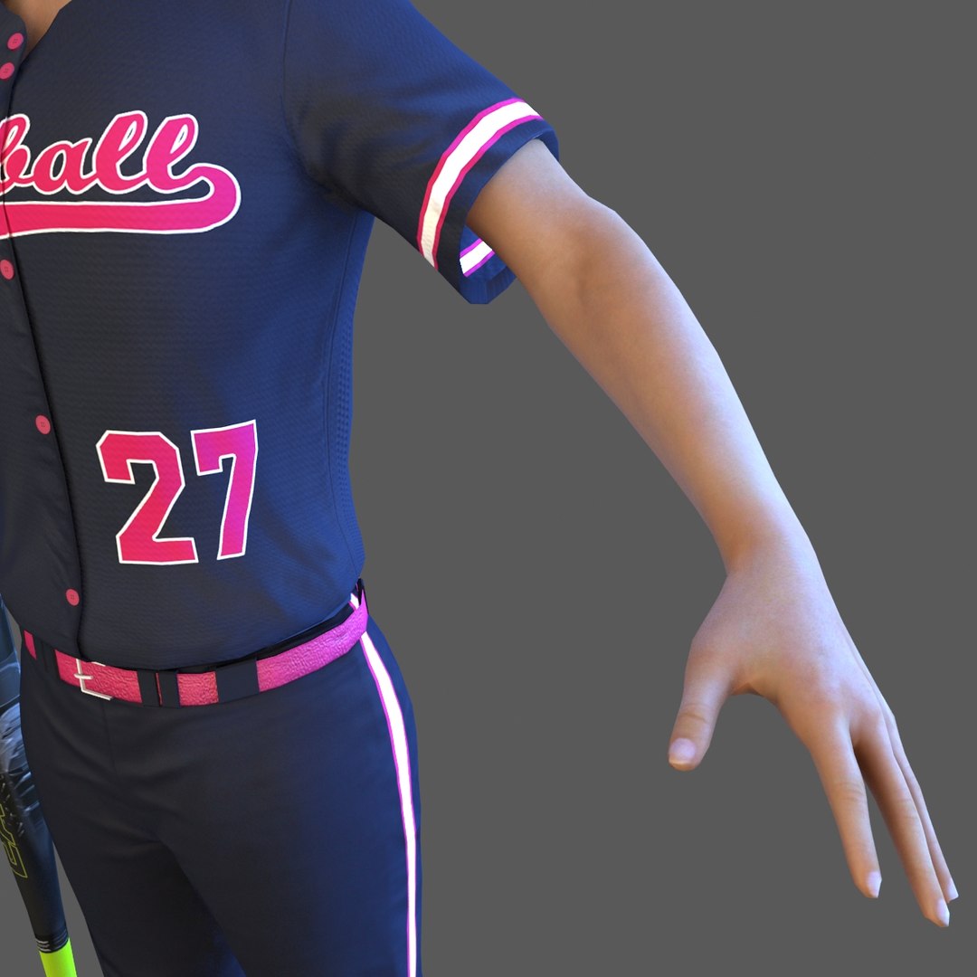 3D Softball 1 Bat Ball - TurboSquid 1470662