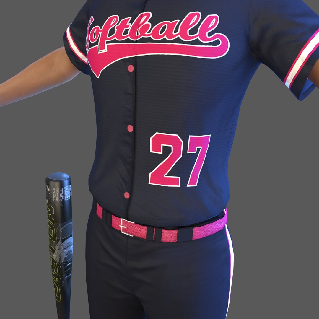 3D Softball 1 Bat Ball - TurboSquid 1470662