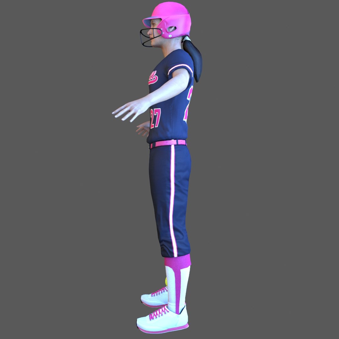 3D Softball 1 Bat Ball - TurboSquid 1470662