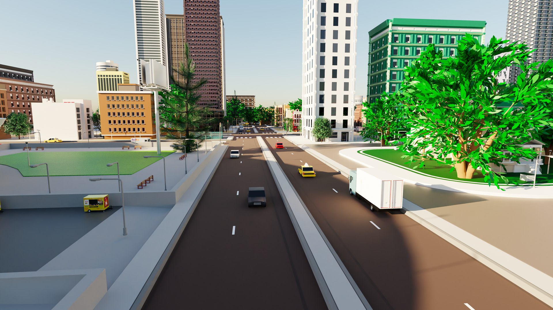 3D model Low Poly Cityscape Complete Set 3D Model - TurboSquid 2136954