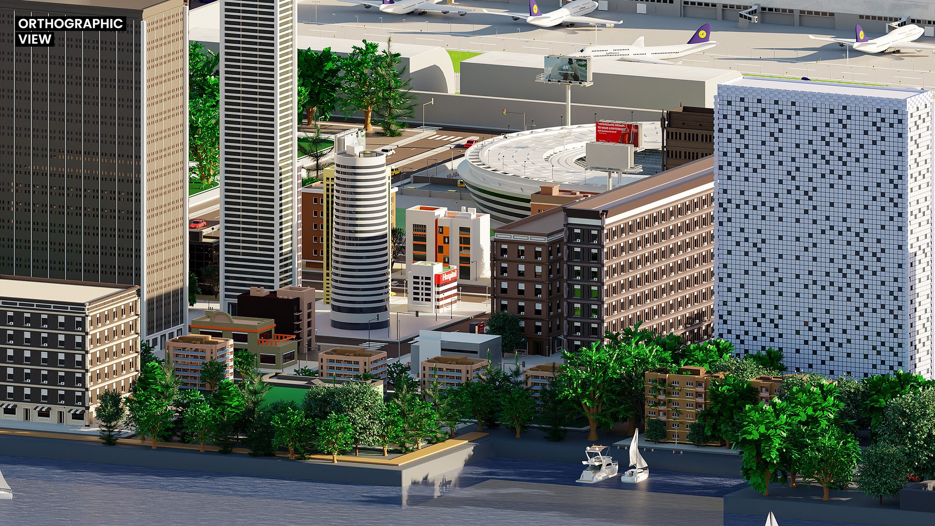 3D model Low Poly Cityscape Complete Set - TurboSquid 2136954