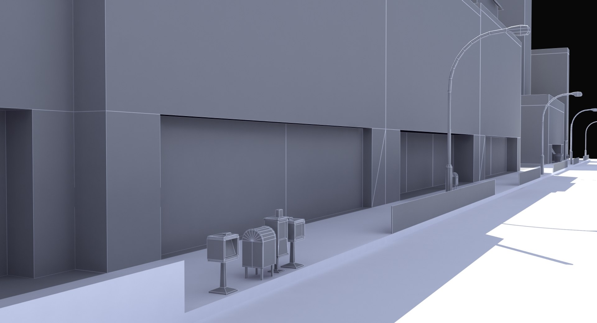 3ds hdrt city block buildings