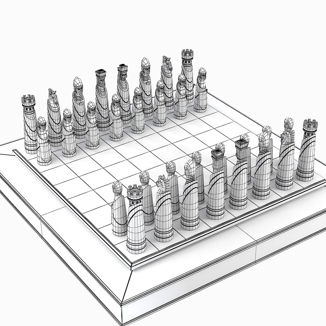 3ds max luxury chess set