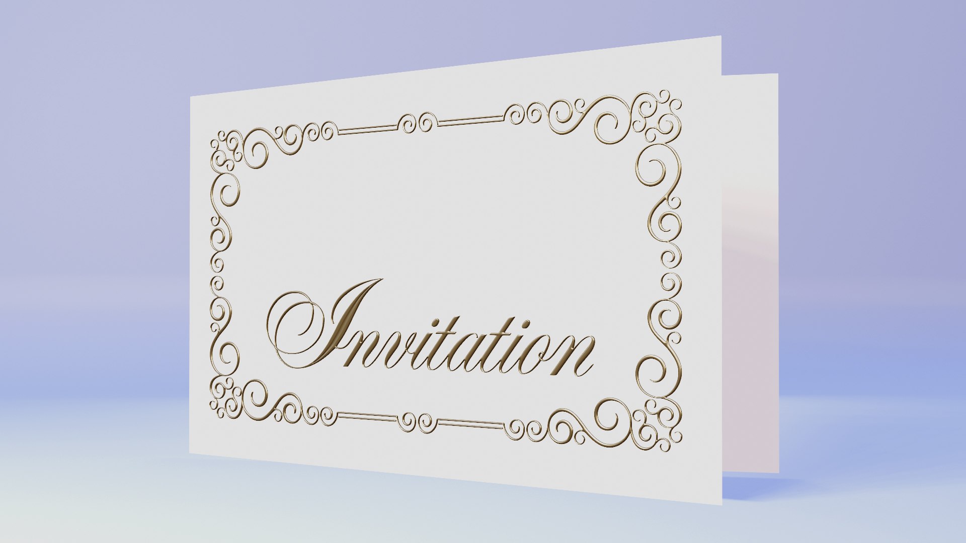 3D Invitation Card - TurboSquid 2247768