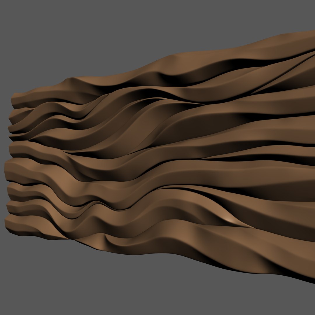 Panel Wave Model - TurboSquid 1205617