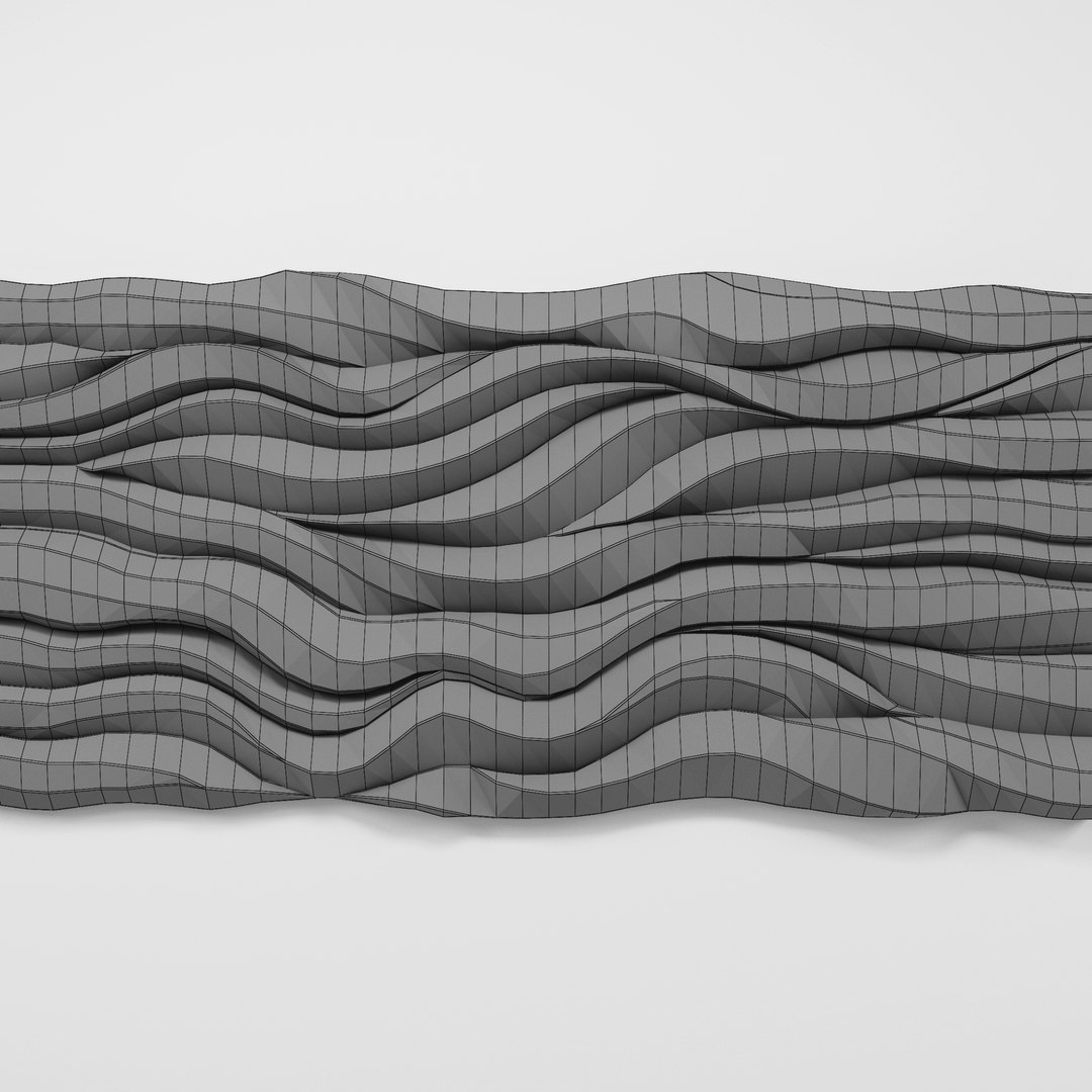 Panel Wave Model - TurboSquid 1205617