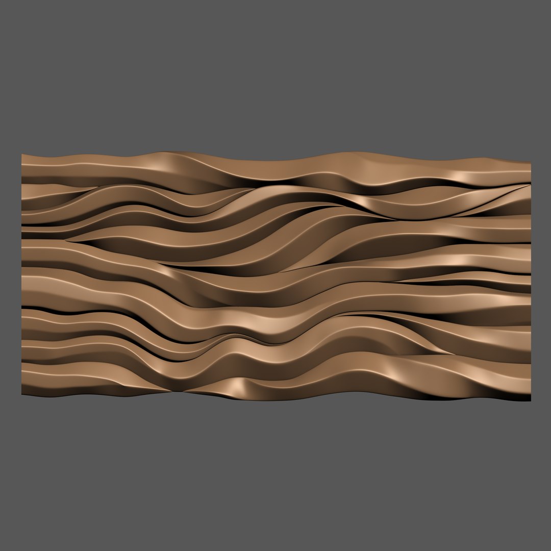 Panel Wave Model - TurboSquid 1205617