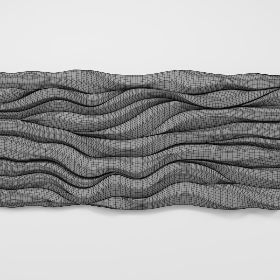 Panel Wave Model - TurboSquid 1205617