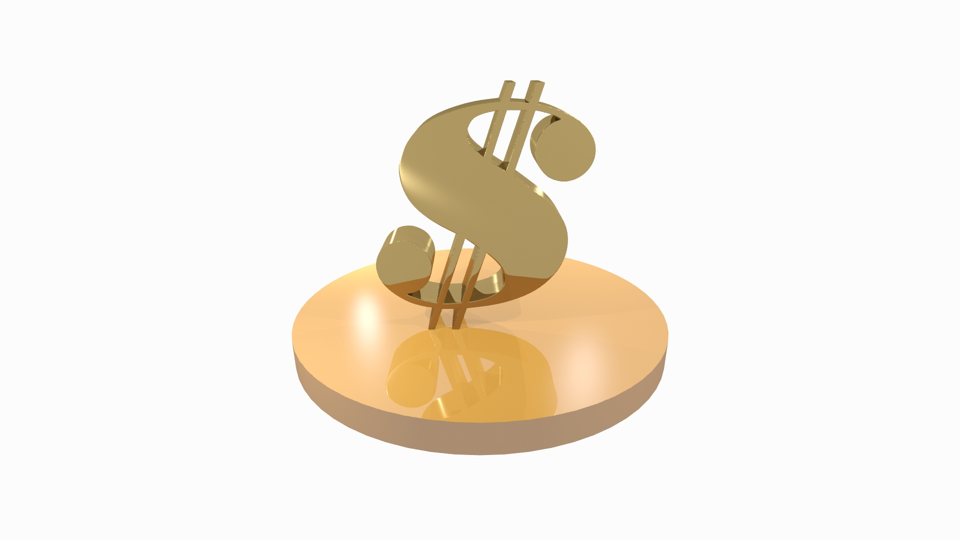 3D Dollar Symbol Modeled - TurboSquid 1306458