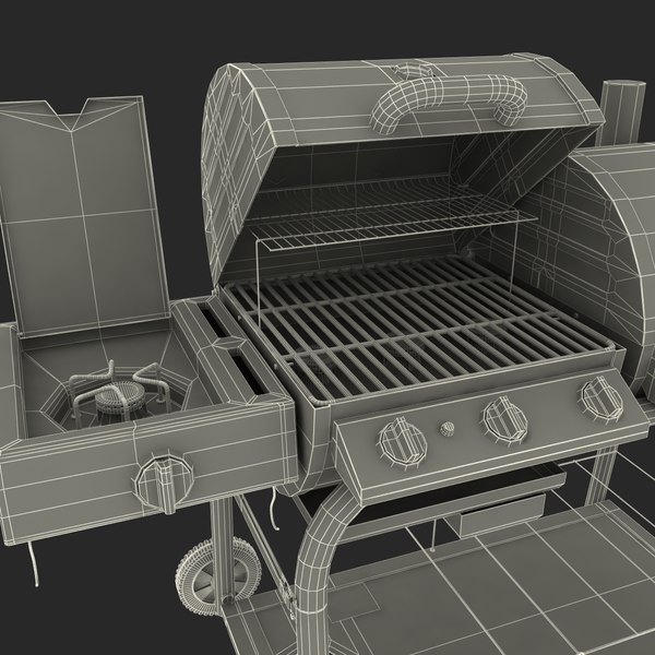 3d model barbecue v2
