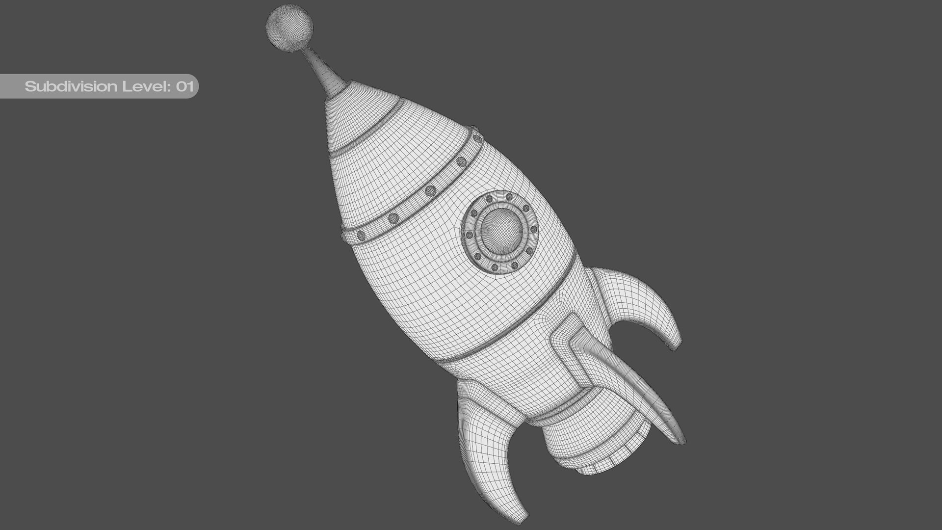 3D Model Cartoon Space Rocket - TurboSquid 2327580