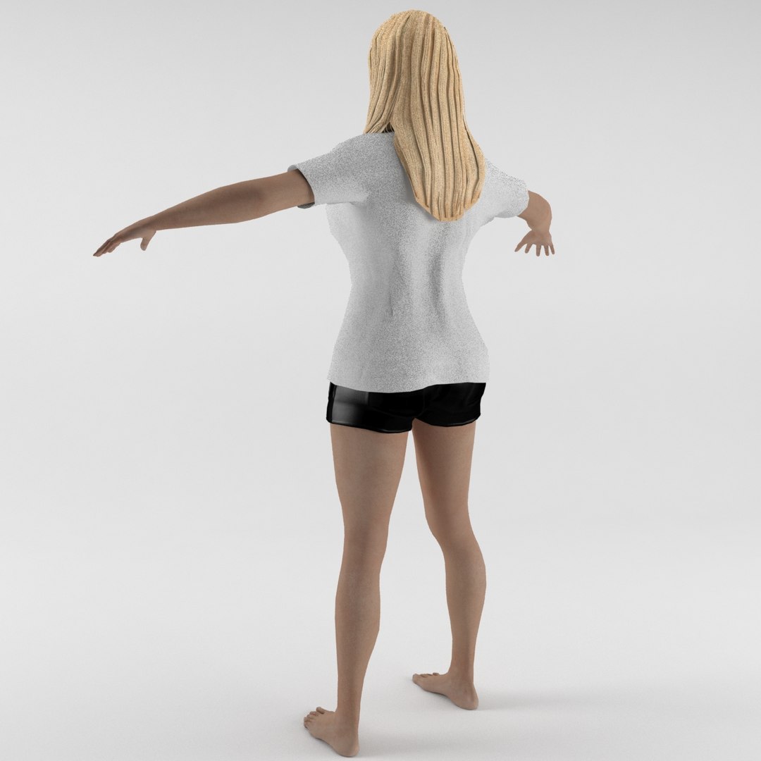 3d Human Female Rigged Ready Model