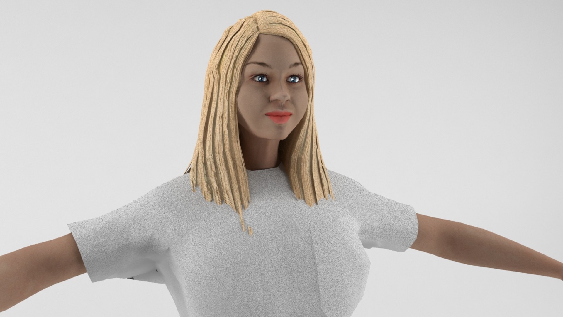 3d Human Female Rigged Ready Model