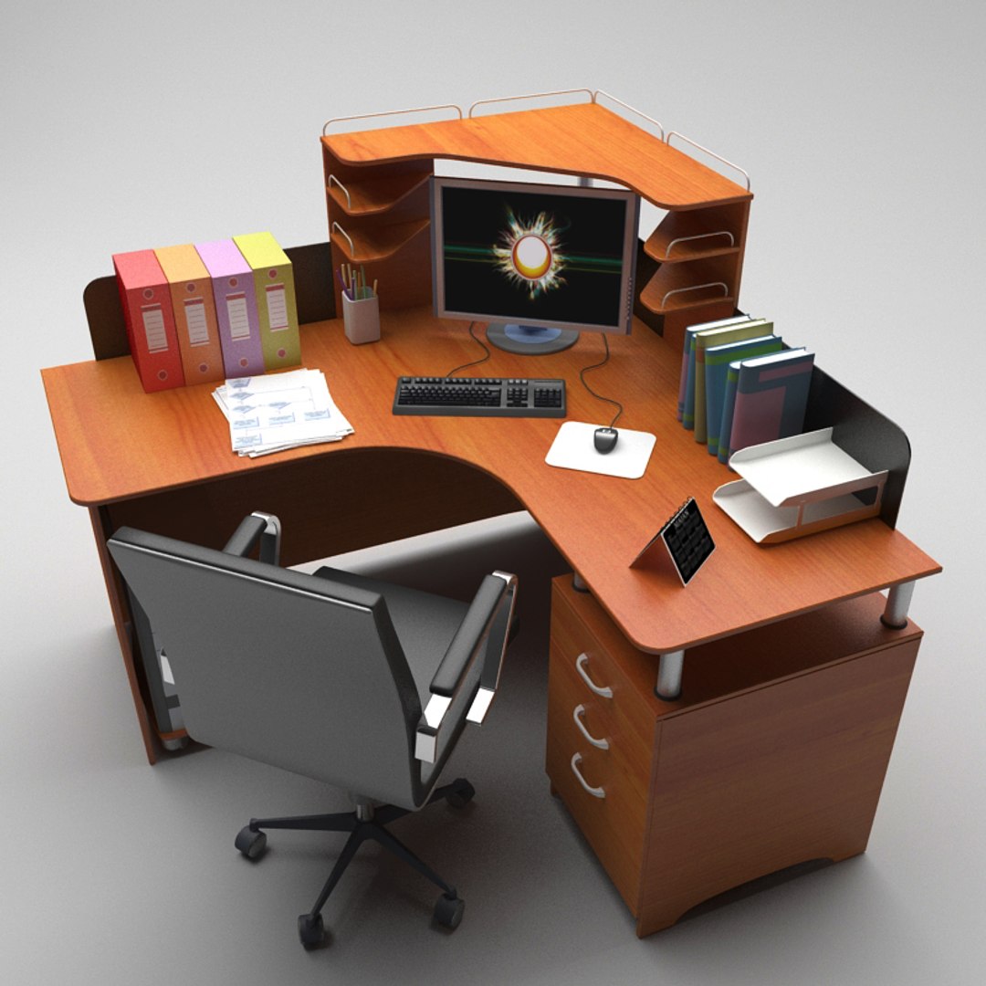 file desks 3d model