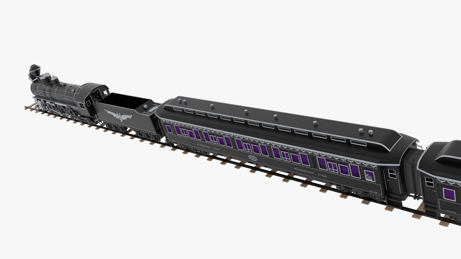 Gothic Steam Train 3D model - TurboSquid 1826233