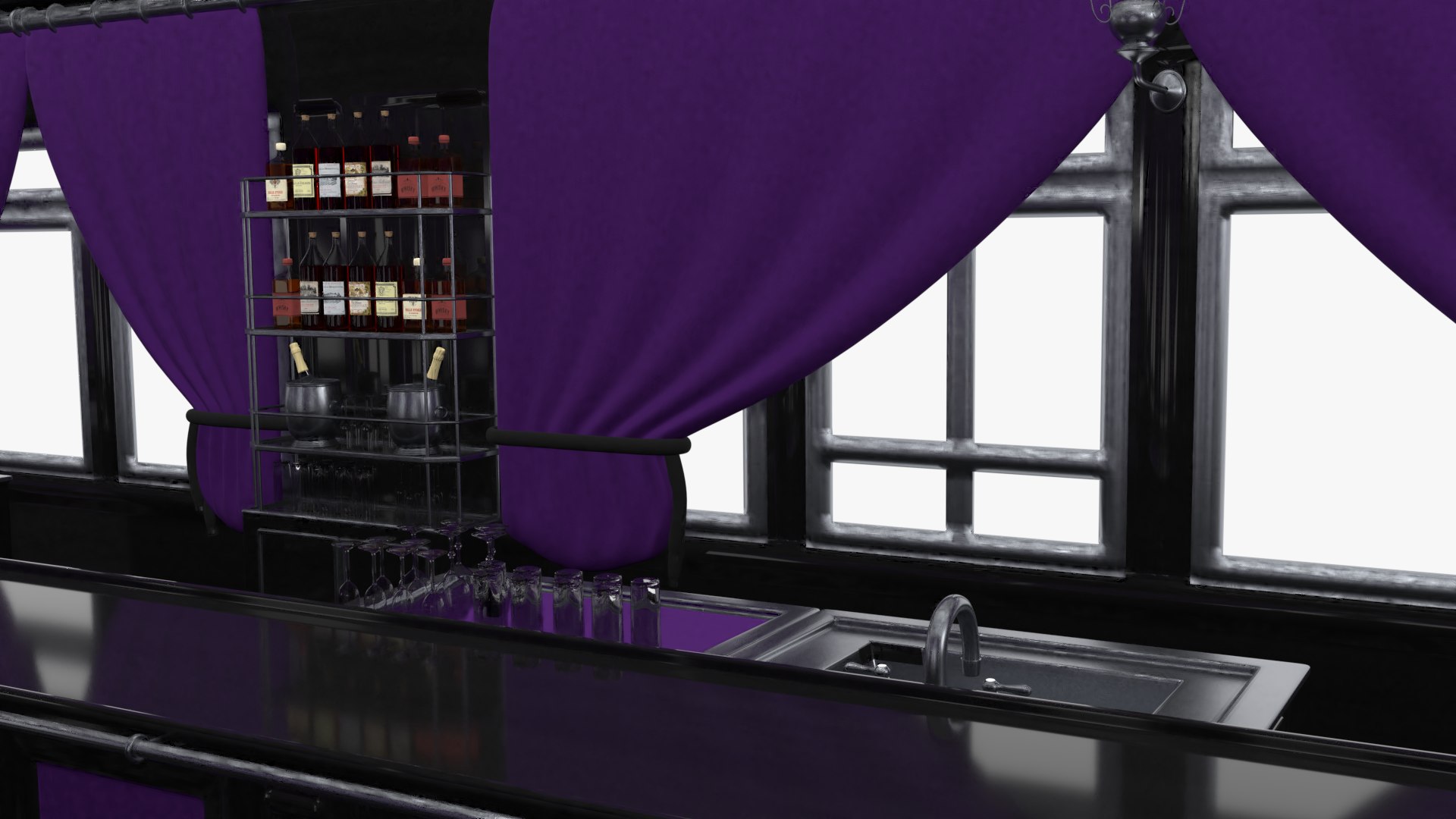 Gothic Steam Train 3D model - TurboSquid 1826233