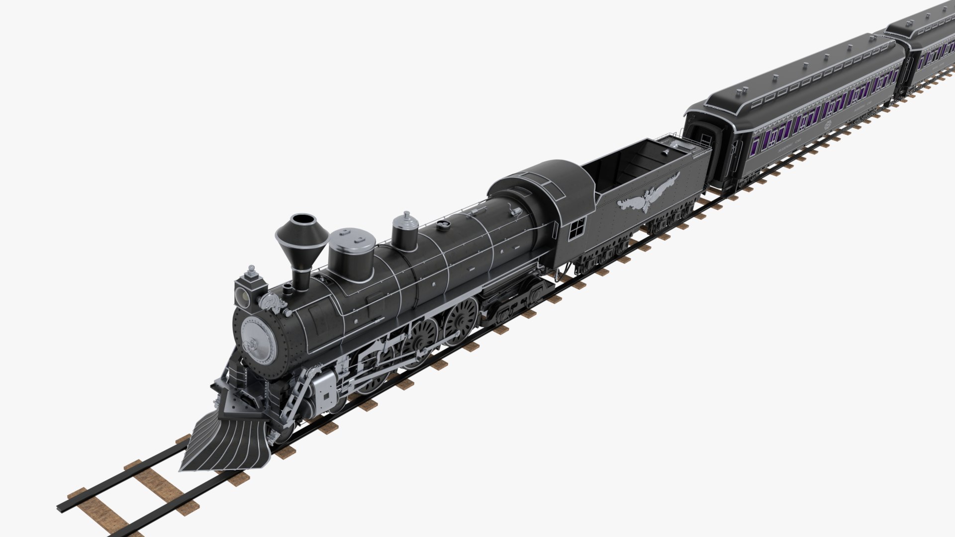 Gothic Steam Train 3D model - TurboSquid 1826233
