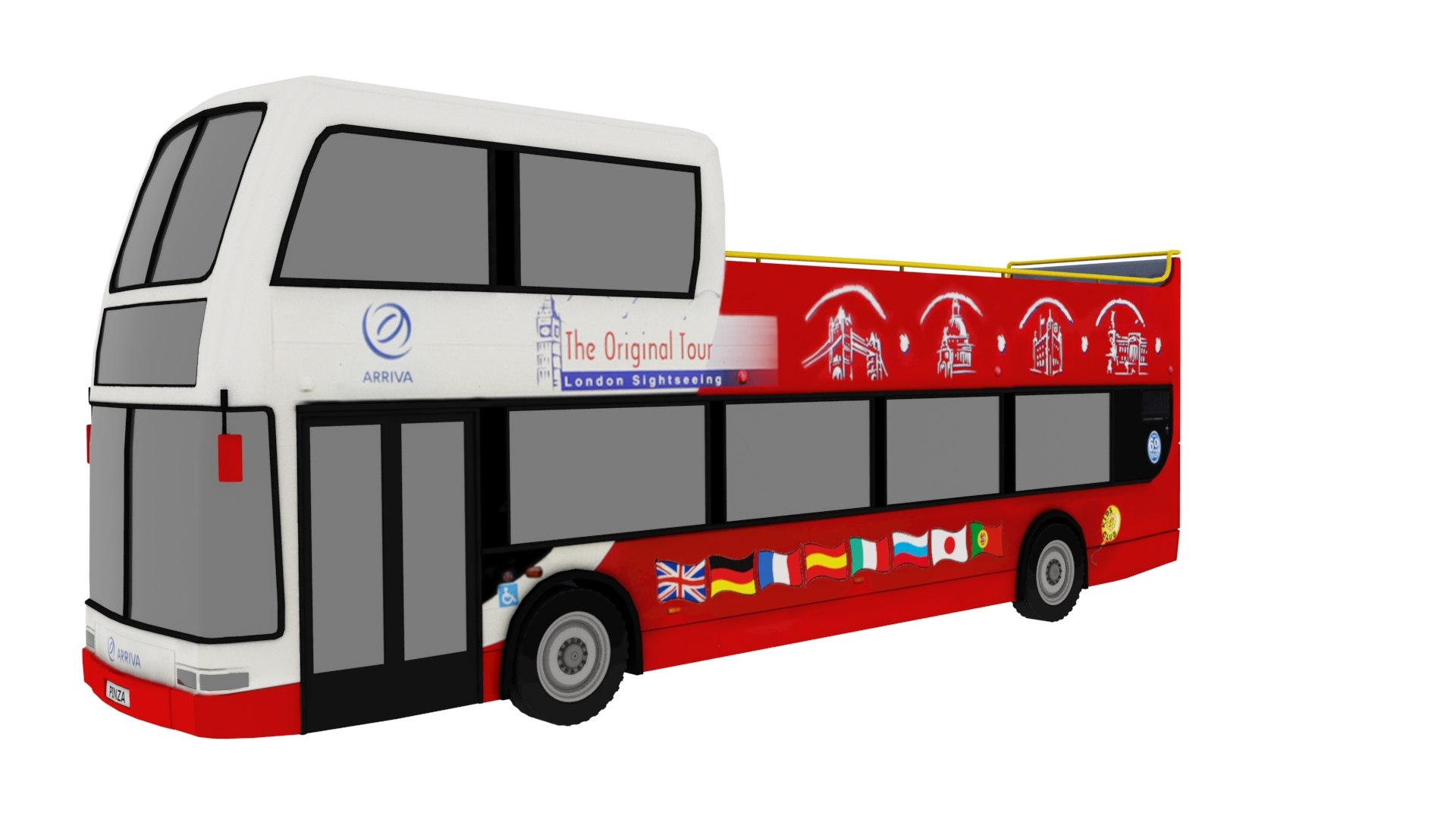 Tourist Bus Low Poly Model With Texture Model - TurboSquid 2236126