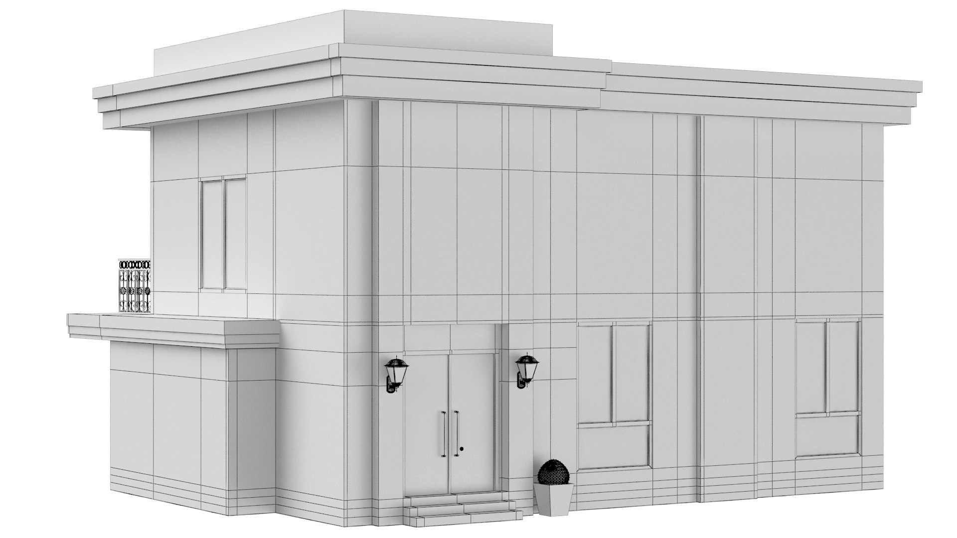 Modern Building 01 Model - TurboSquid 2173612