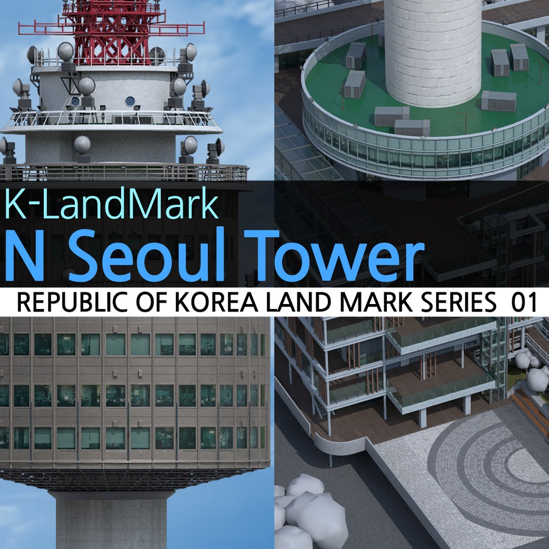 N Seoul Tower - Namsan Tower Model - TurboSquid 2179023