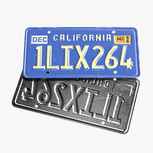 3D License Plate Models - Browse & Download Formats - TurboSquid