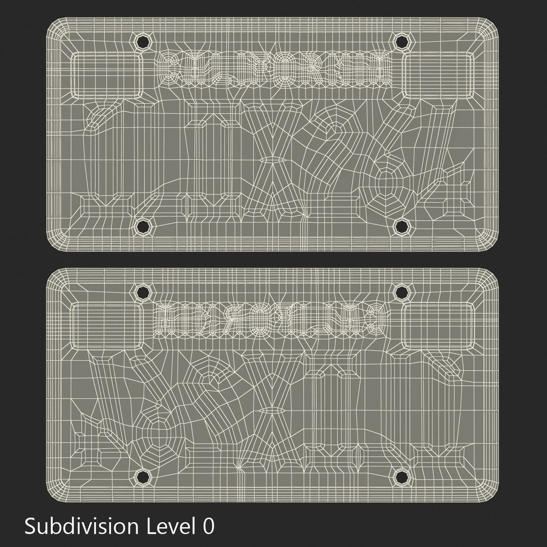 3d License Plate California Model