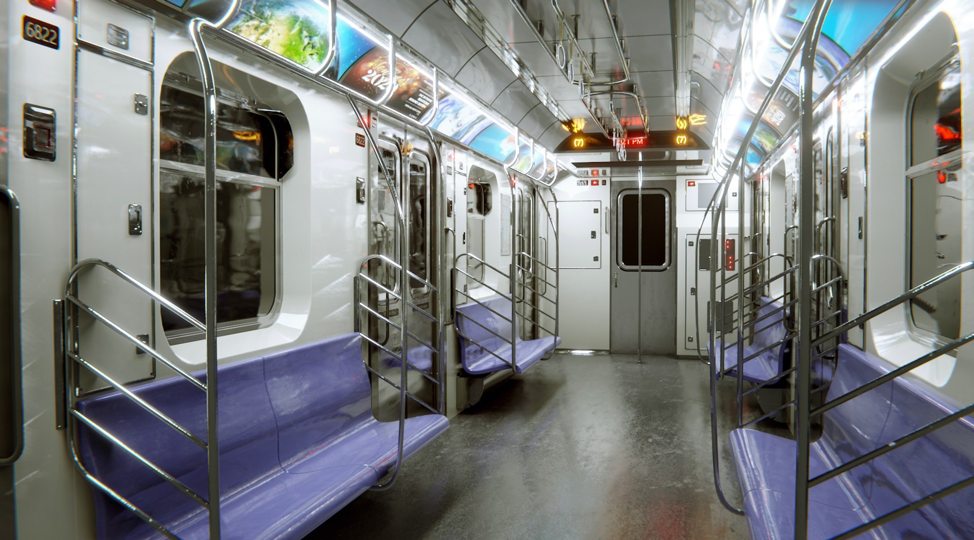 3D Subway Car Interior HDR model - TurboSquid 1974888