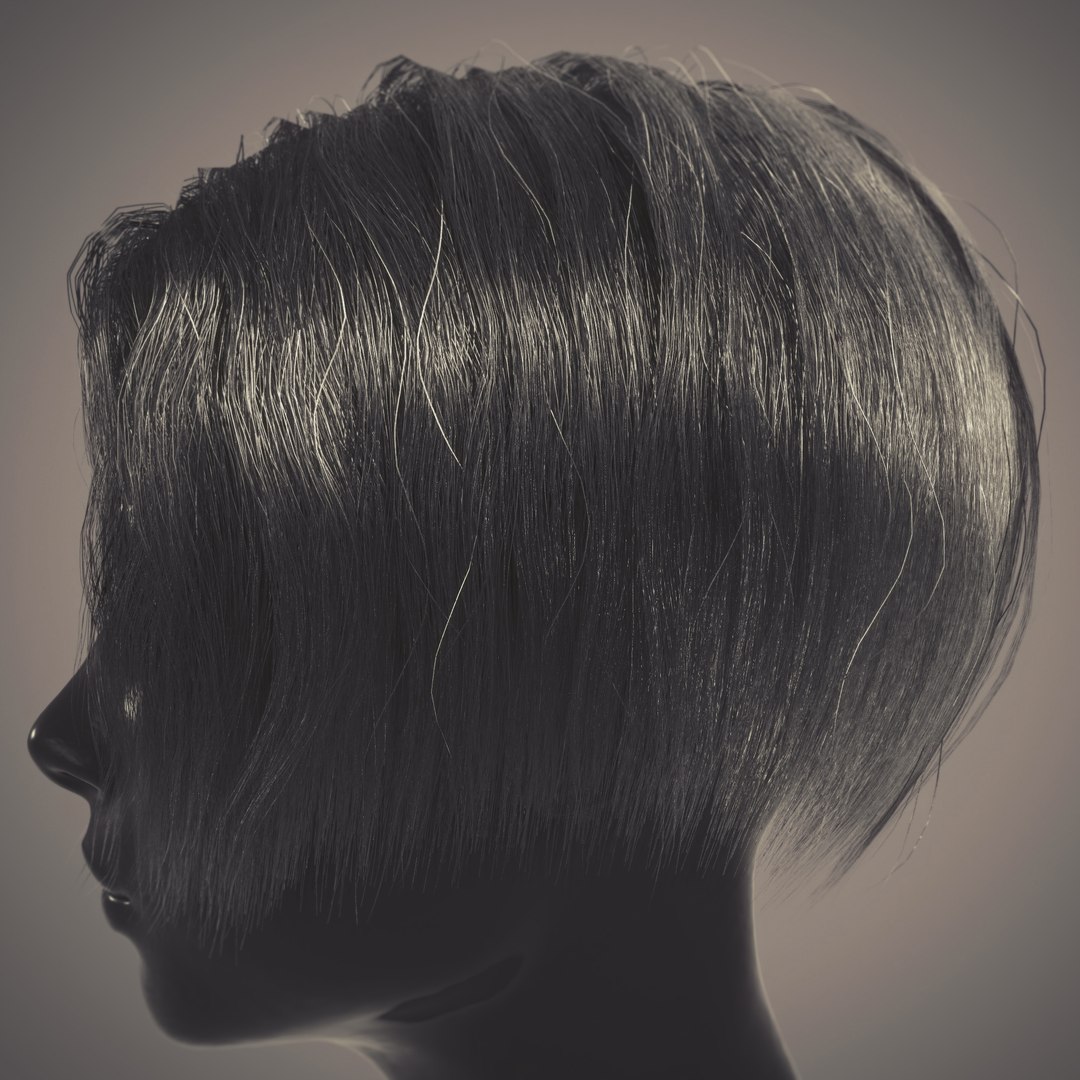 3D RealTime Kare Hairstyle 1 Black model - TurboSquid 1923922