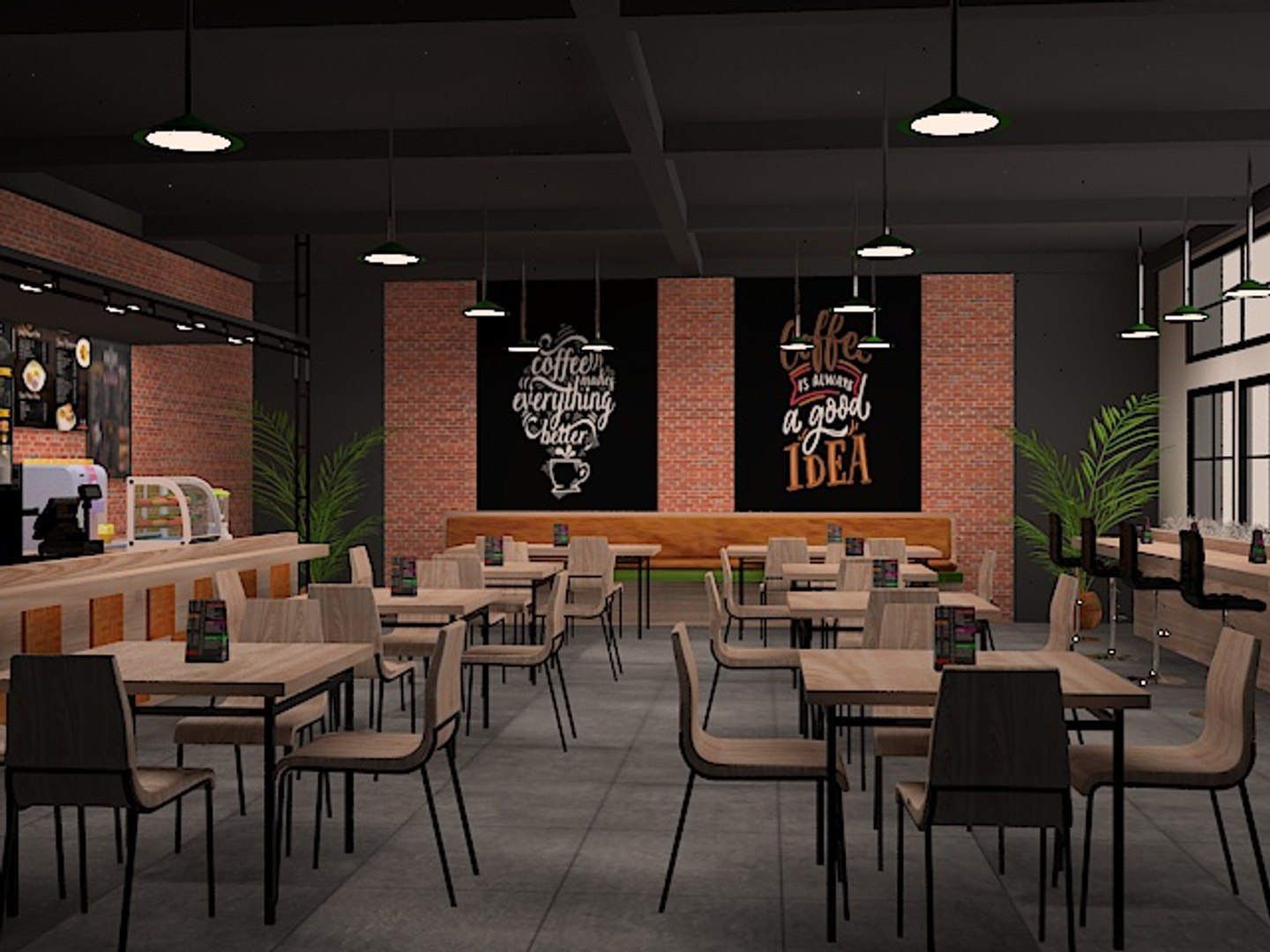 3D Cafe model - TurboSquid 1943735