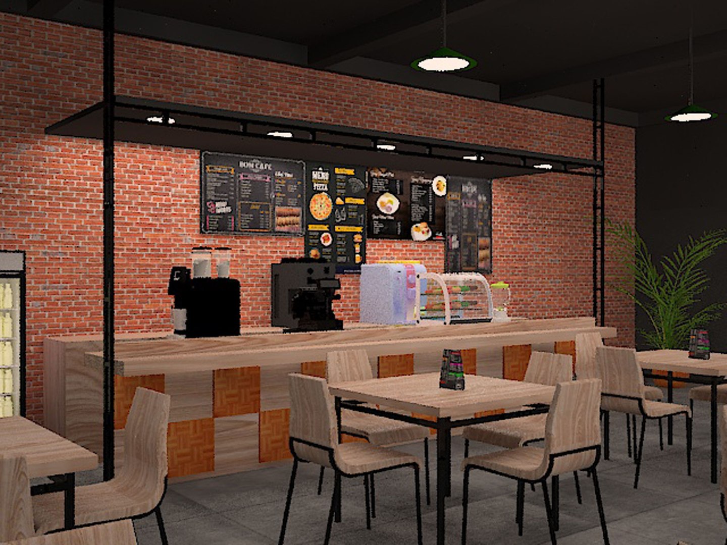 3D Cafe Model - TurboSquid 1943735
